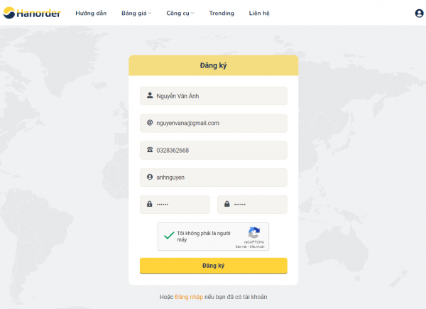 Hướng dẫn đặt hàng